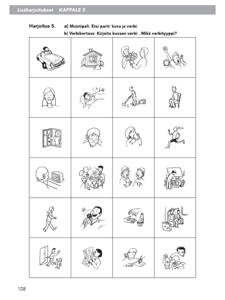 Memory Game Verbs | PDF