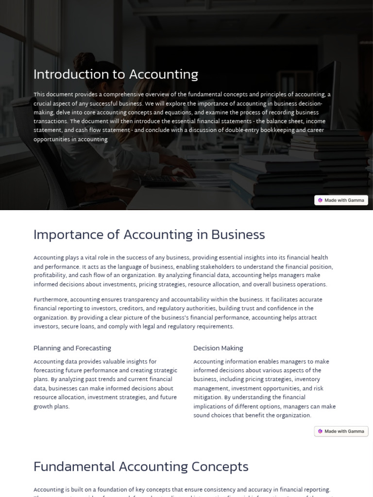 Introduction to Accounting (2) | PDF | Income Statement | Balance Sheet