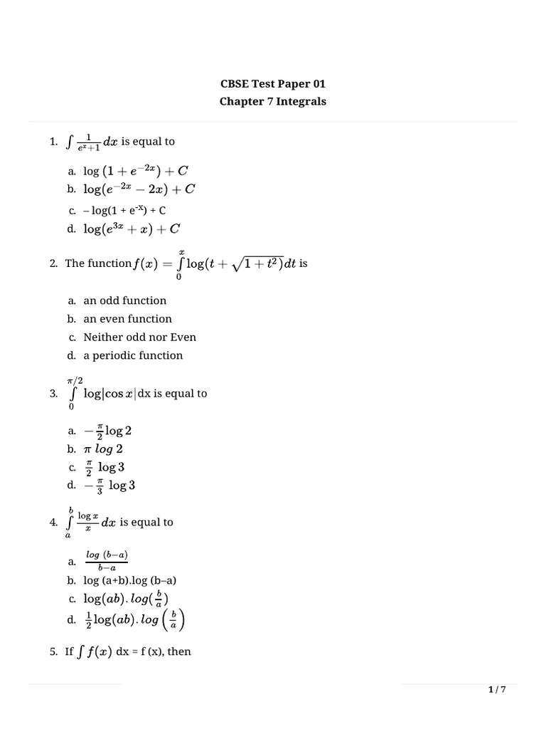 Integrals - 1 | PDF | Integral | Function (Mathematics)