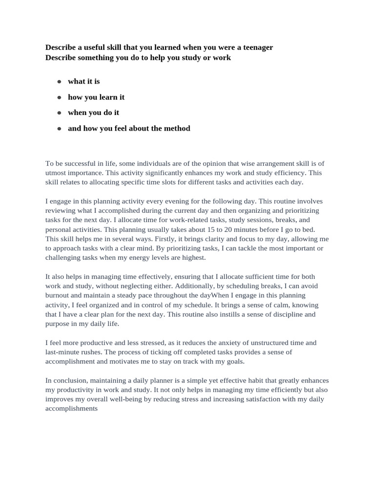 Usefull Skill and STH U Do That Help For Work or Study - 2 | PDF