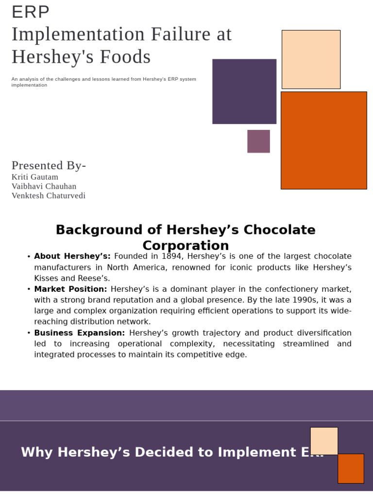 ERP Implementation Failure at Hershey's Foods | PDF | Enterprise Resource Planning | Inventory