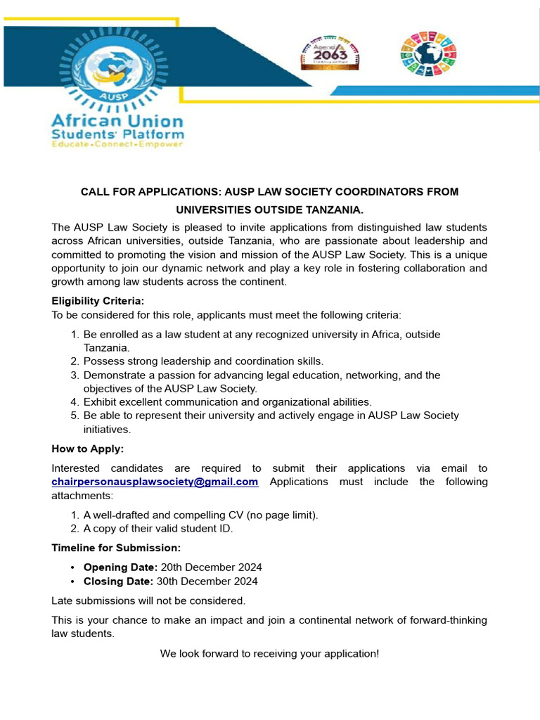 Call For Application-Ausp LS Coordinators | PDF