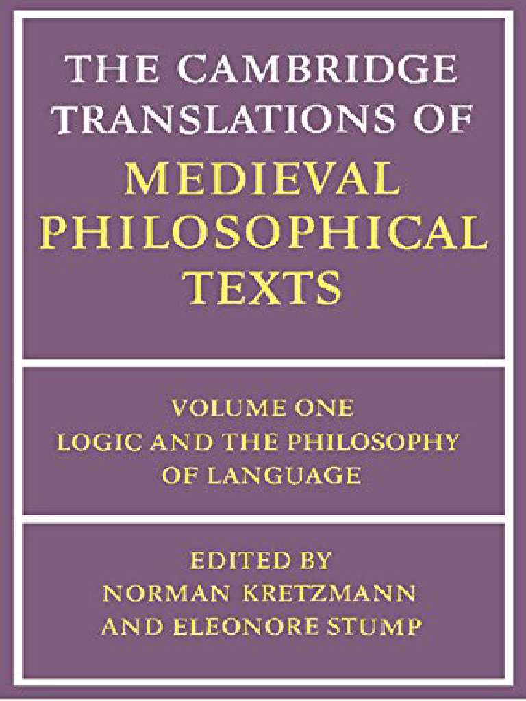Norman Kretzmann, Eleonore Stump - The Cambridge Translations of ...