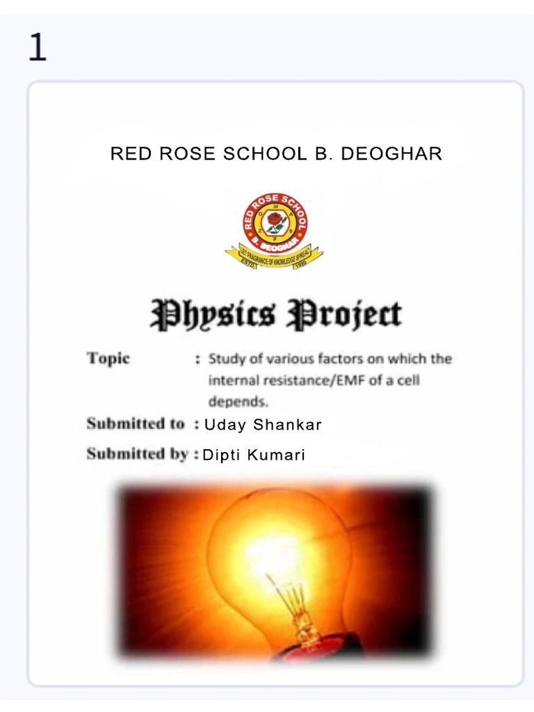 Physics Project Dipti - Edited | PDF