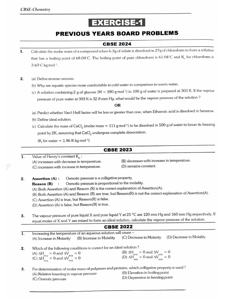Class XIIth CBSE Unit-2 Solution PYQS | PDF | Applied And Interdisciplinary Physics | Scientific ...