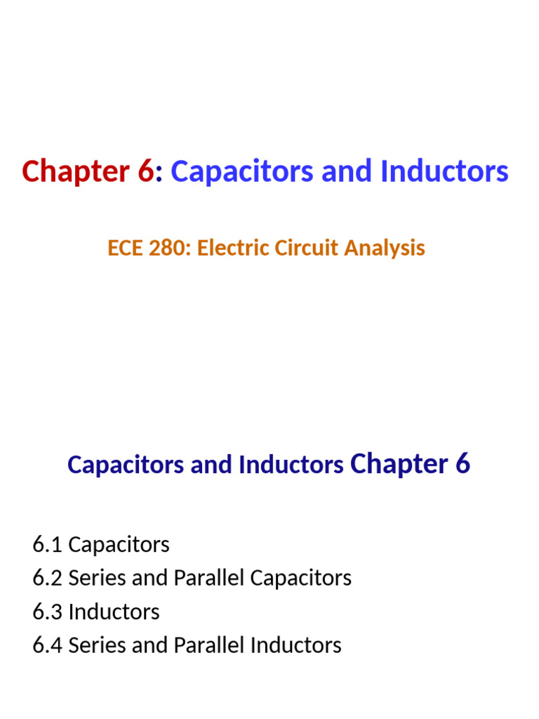 Electric Circuits - Chapter6 | PDF | Capacitor | Inductor