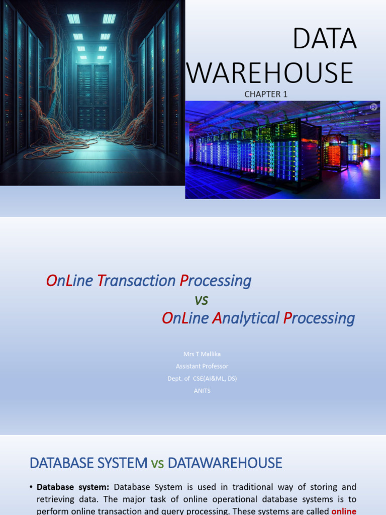 DATA WAREHOUSE (OLTP Vs OLAP) | PDF | Data Warehouse | Data Management Software