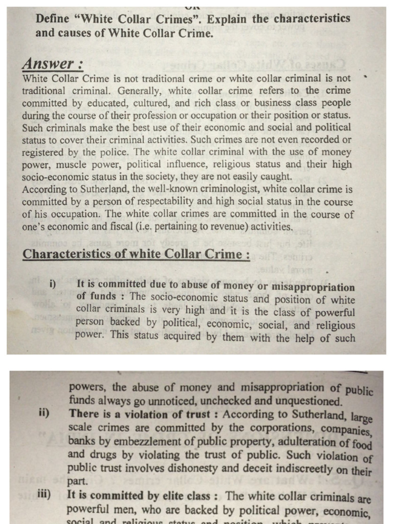 White Collar Crimes | PDF