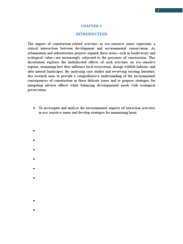 Environmental Impact of Extraction in ESZs | PDF | Conservation Biology ...