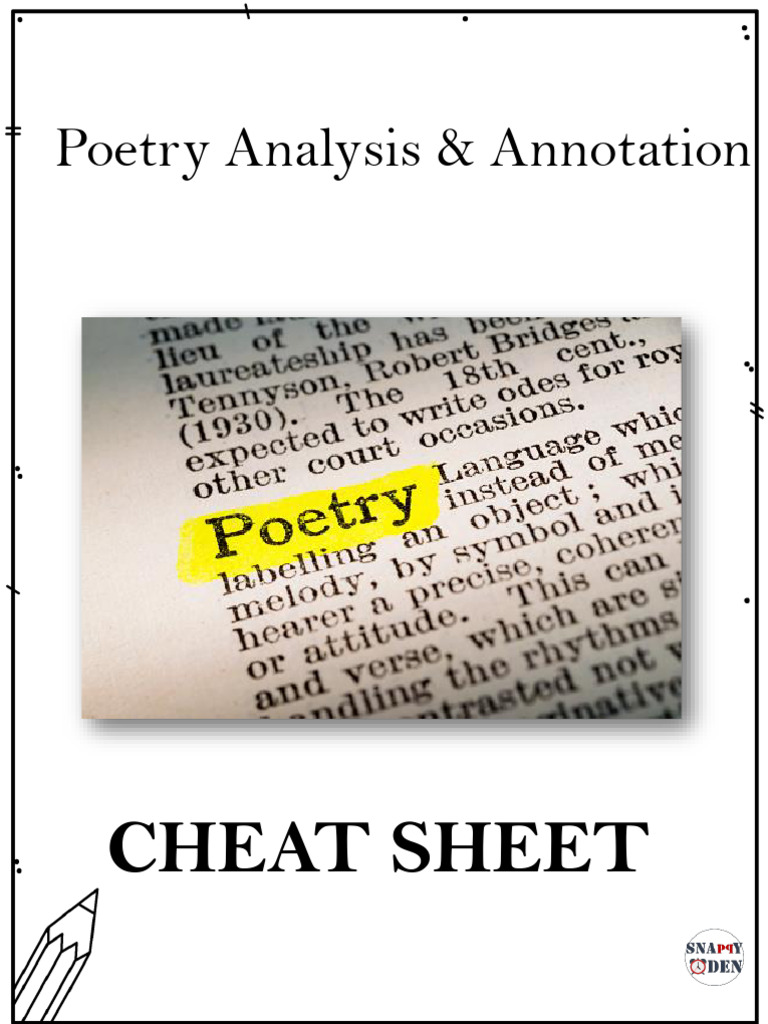 Poetry Analysis & Annotation: Cheat Sheet | PDF | Poetry | Poetics