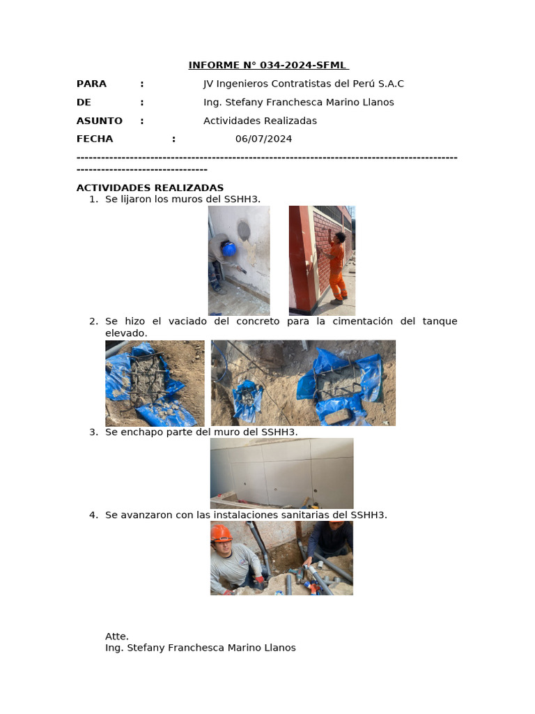 INFORME N° 034-2024-SFML | PDF INFORME N° 034-2024-SFML | PDF