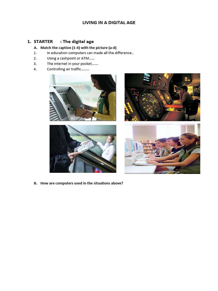 Living in A Digital Age | PDF | Automated Teller Machine | Personal ...