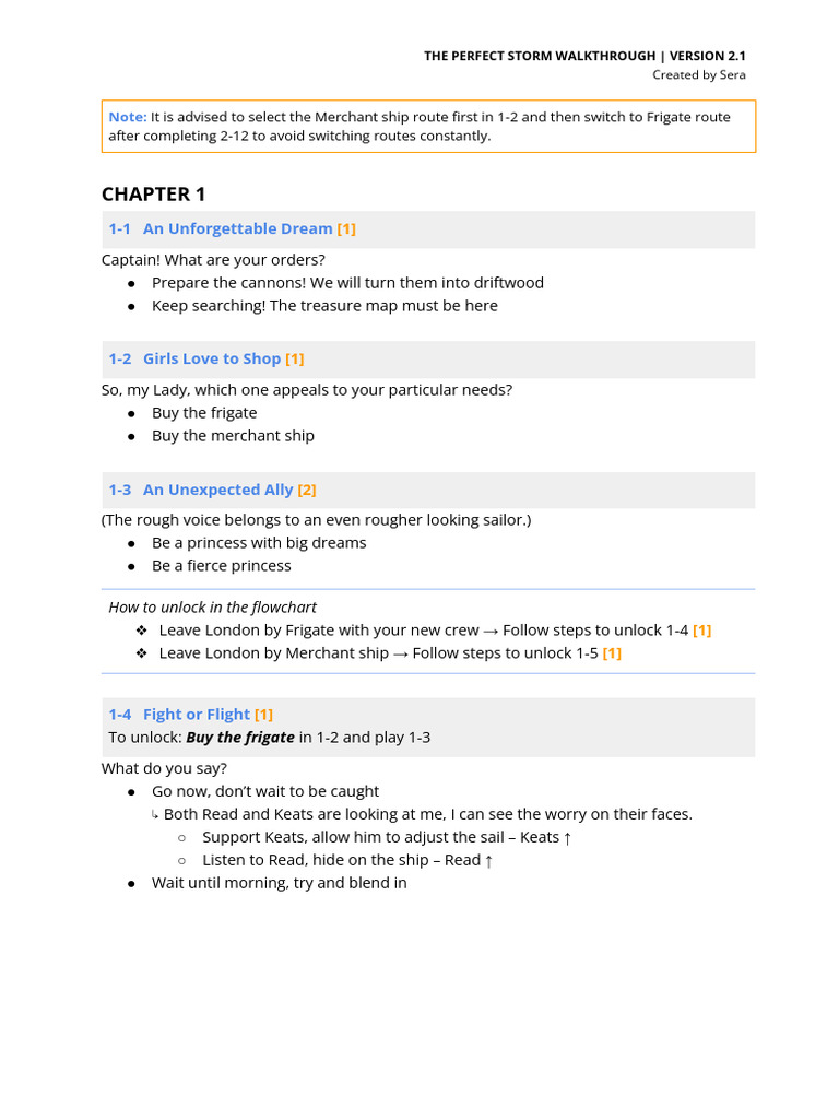 The Perfect Storm Walkthrough | PDF