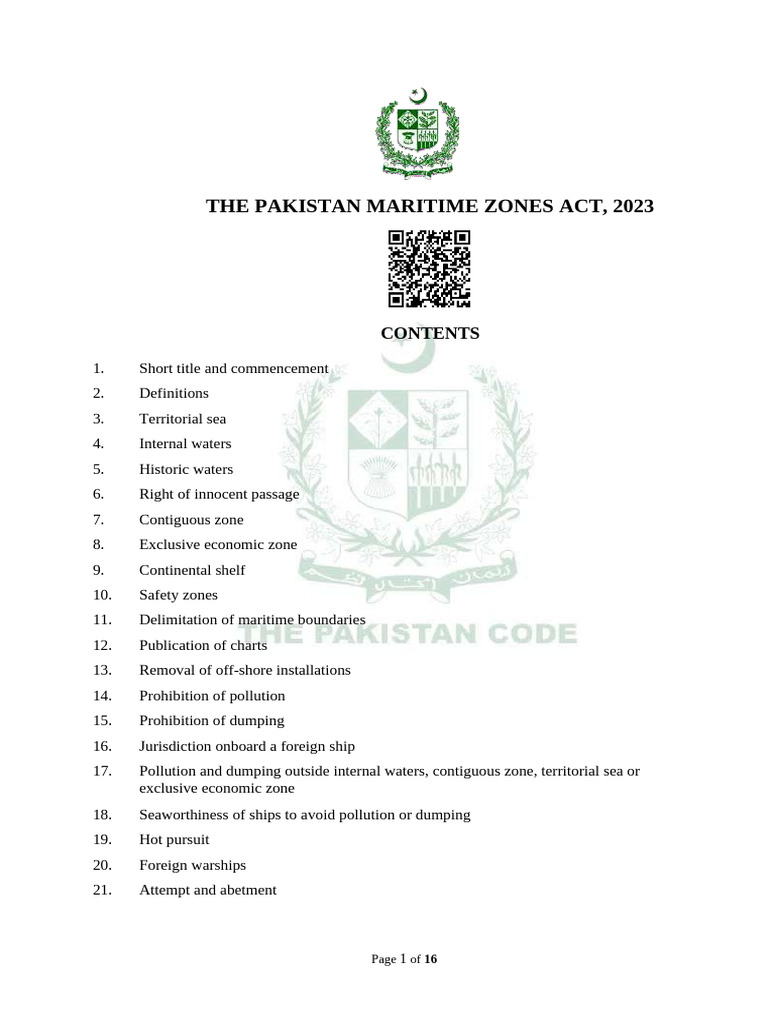 Maritime Zone Act, 2023 | PDF | Territorial Waters | Oceans