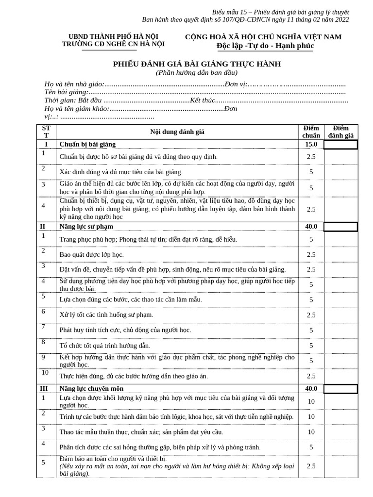 bieu-mau-16-phieu-danh-gia-bg-thuc-hanh-hnivc | PDF