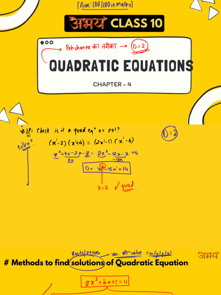 Quadratic equation-2 | PDF