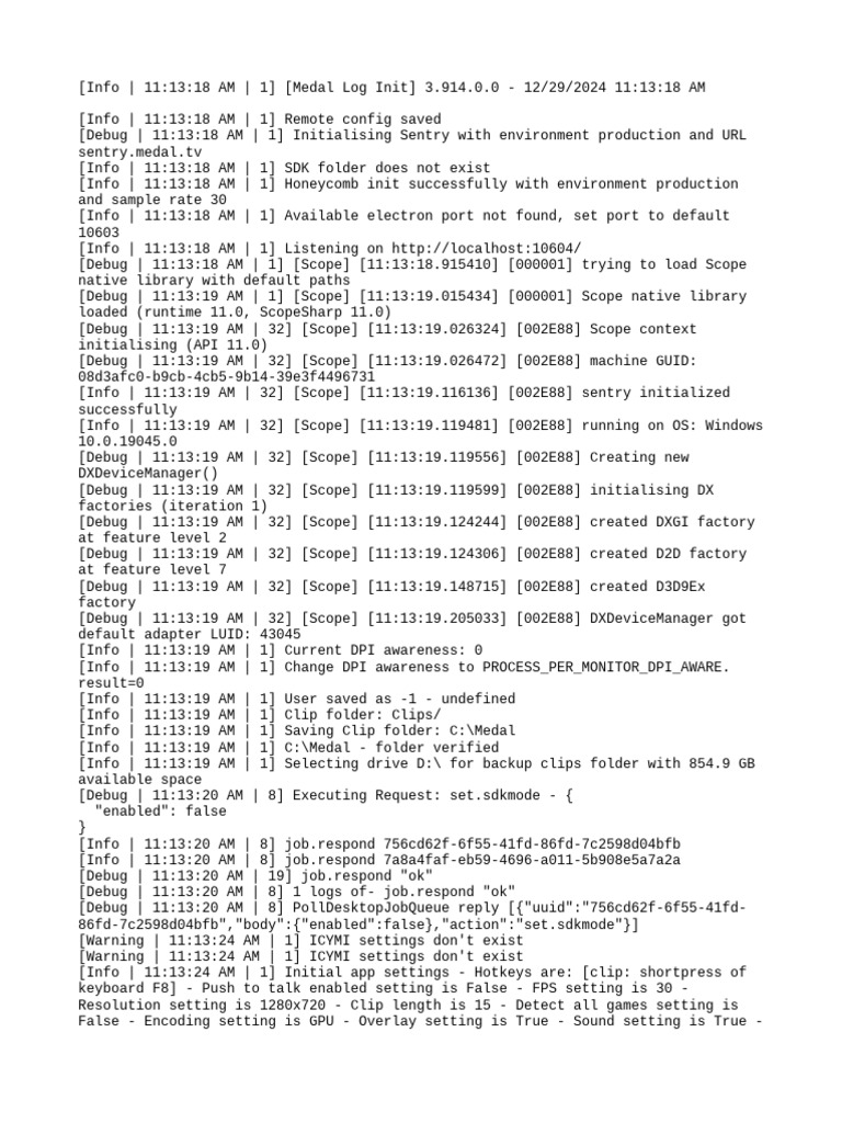 Medal App Initialization Log 3.914 | PDF | Computer Engineering | Computing
