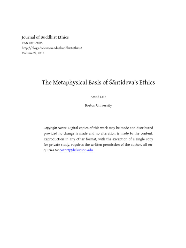 Shantideva Moral | PDF | Metaphysics | Noble Eightfold Path