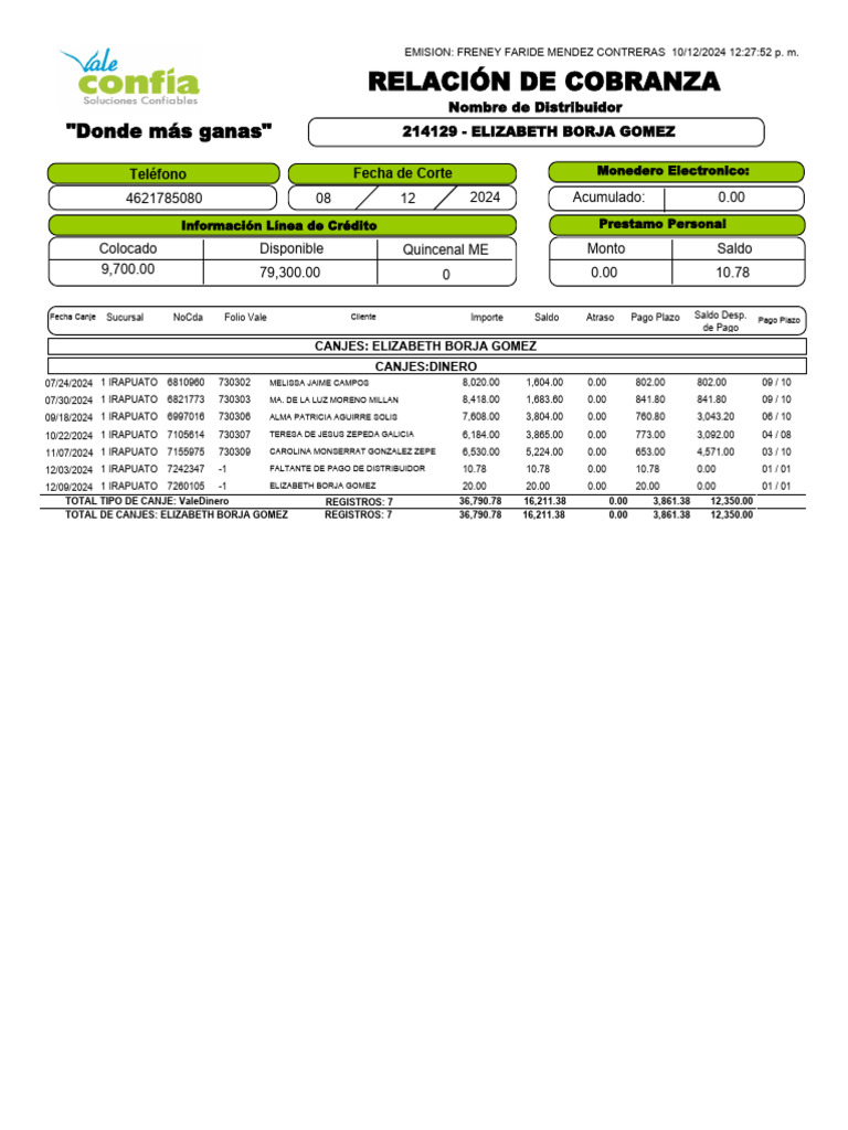 214129 ELIZABETH BORJA(3) | PDF | Bancario | Servicios financieros