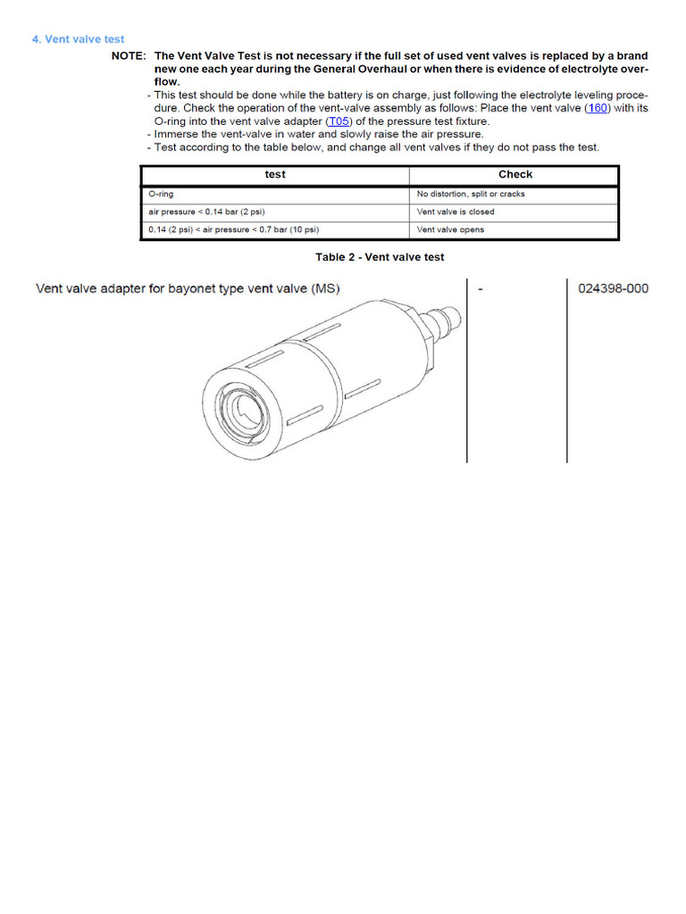 Vent Valve Test | PDF