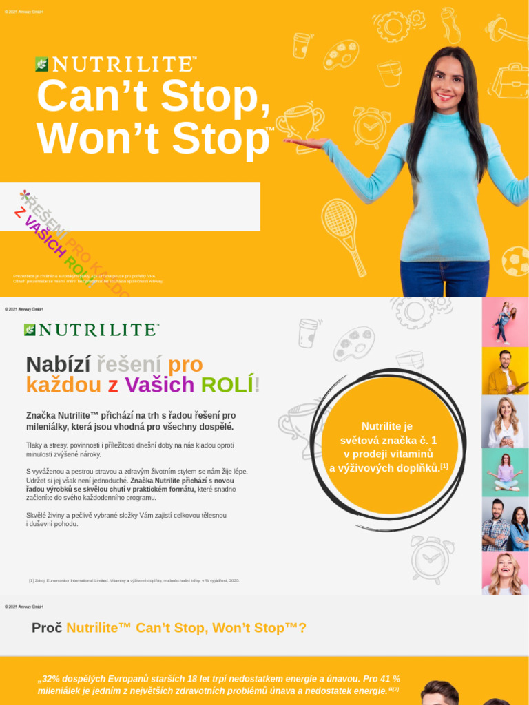 Nutrilite - Can't Stop Won't Stop - Brand PPT - CZ - 04 - 2022 | PDF