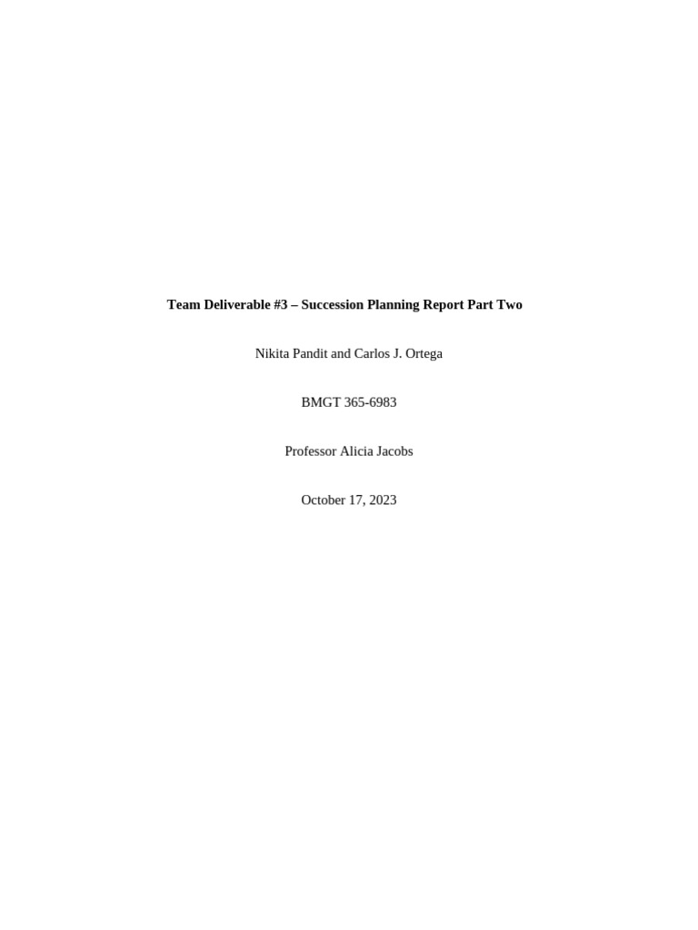 LSN Succession Planning Report 2023 | PDF | Leadership | Employment