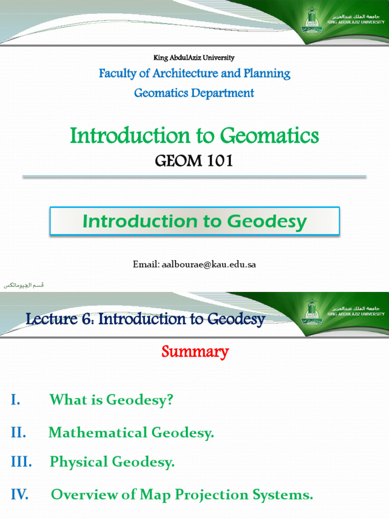 GEOM 101 - Introduction To Geodesy - AA | PDF | Geodesy | Latitude