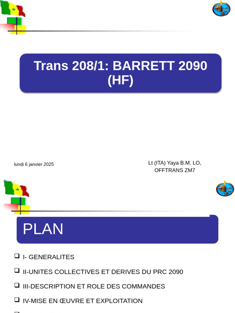 Présentation du Barrett 2090 HF | PDF | Émetteur | Antenne (Radio)