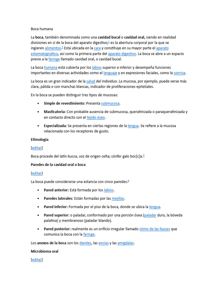 Anatomía y Funciones de la Boca Humana | PDF | Ojo humano | Anatomía