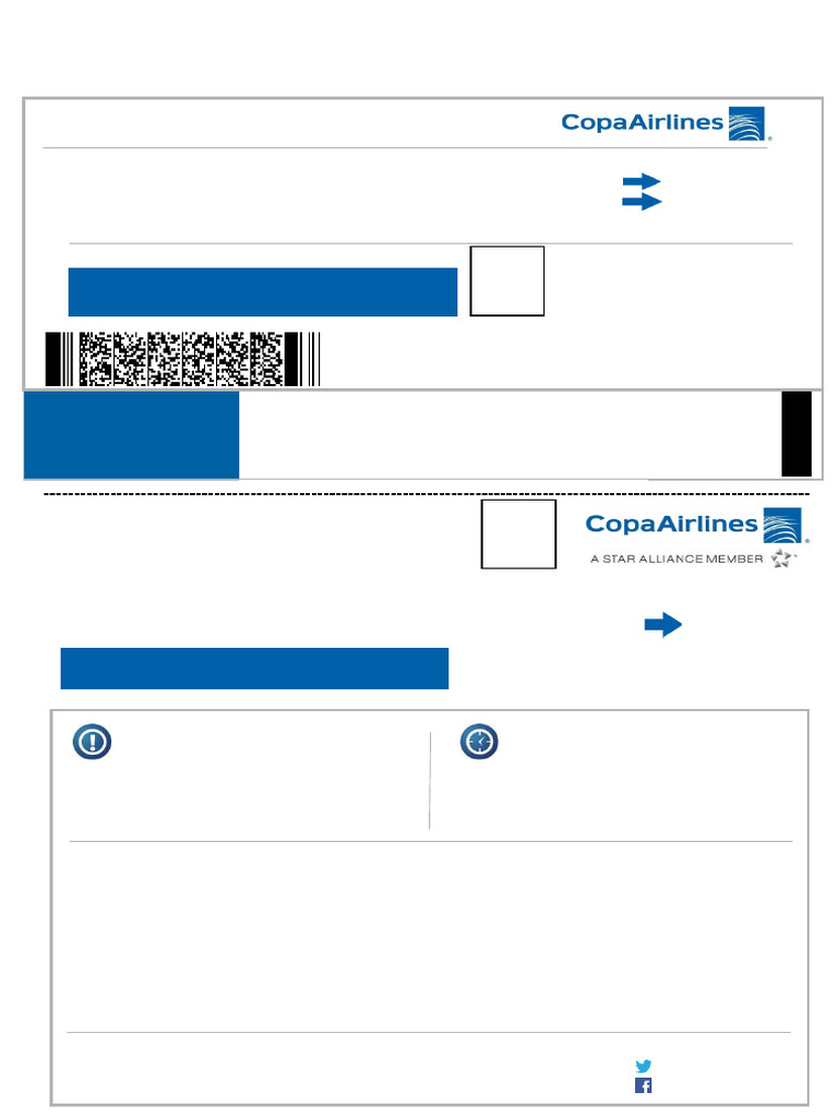 Pase de abordar Copa Airlines | PDF | Aviación | aerolíneas