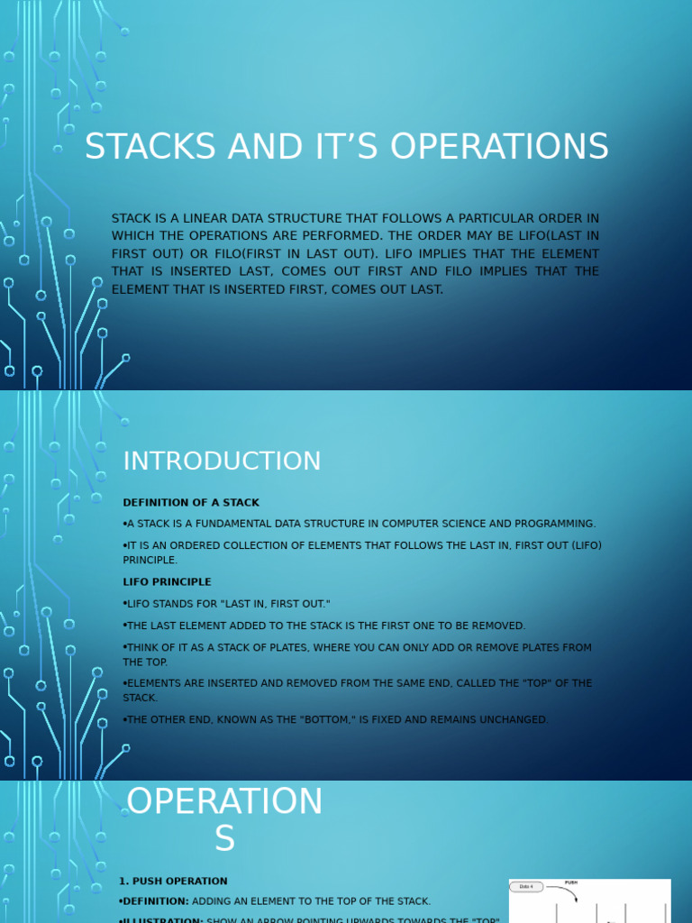 STACKs and It's Operations | PDF | Computer Data | Computing