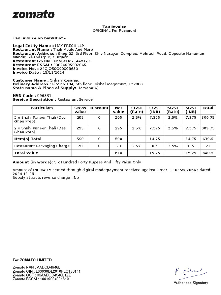 Invoice_6358820663 | PDF | Public Finance | Taxation