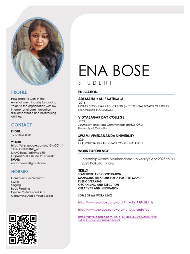 ENA BOSE_Resume_Apna | PDF
