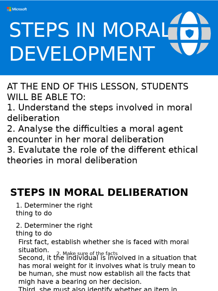 Ethics 27 - Steps in Moral Deliberation | PDF | Crimes | Crime & Violence