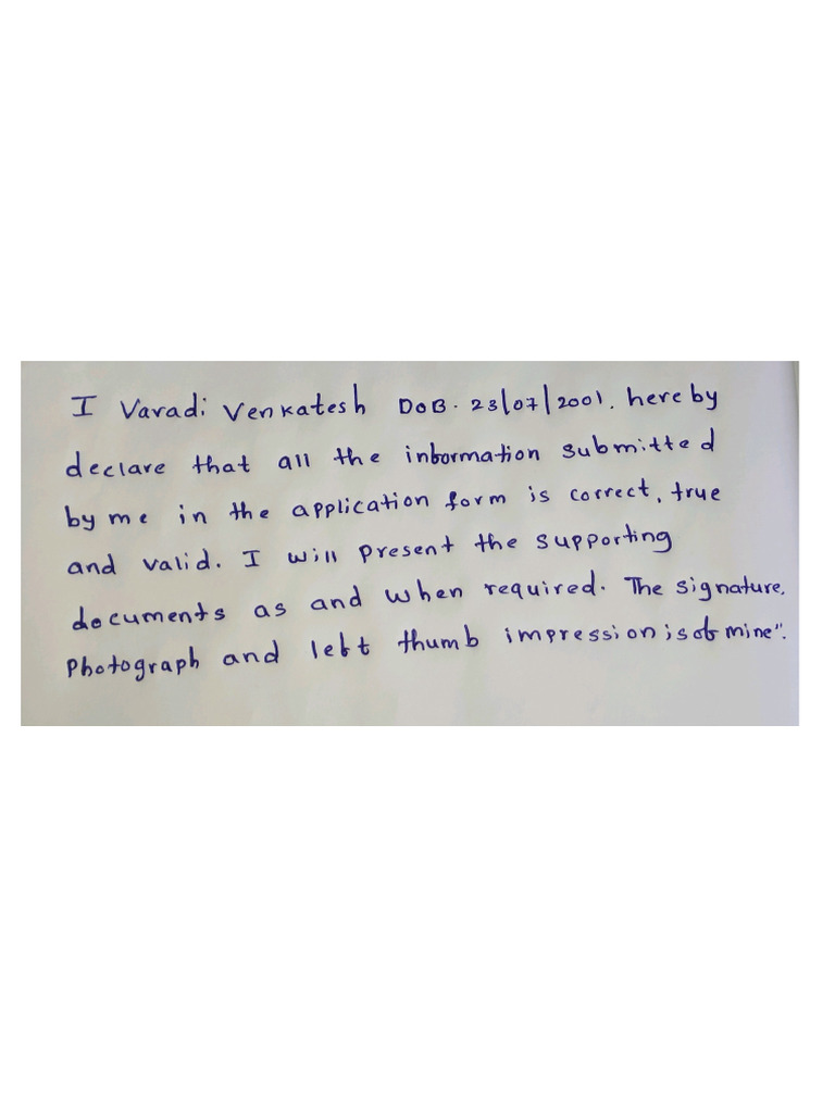 Declreration Venkey | PDF