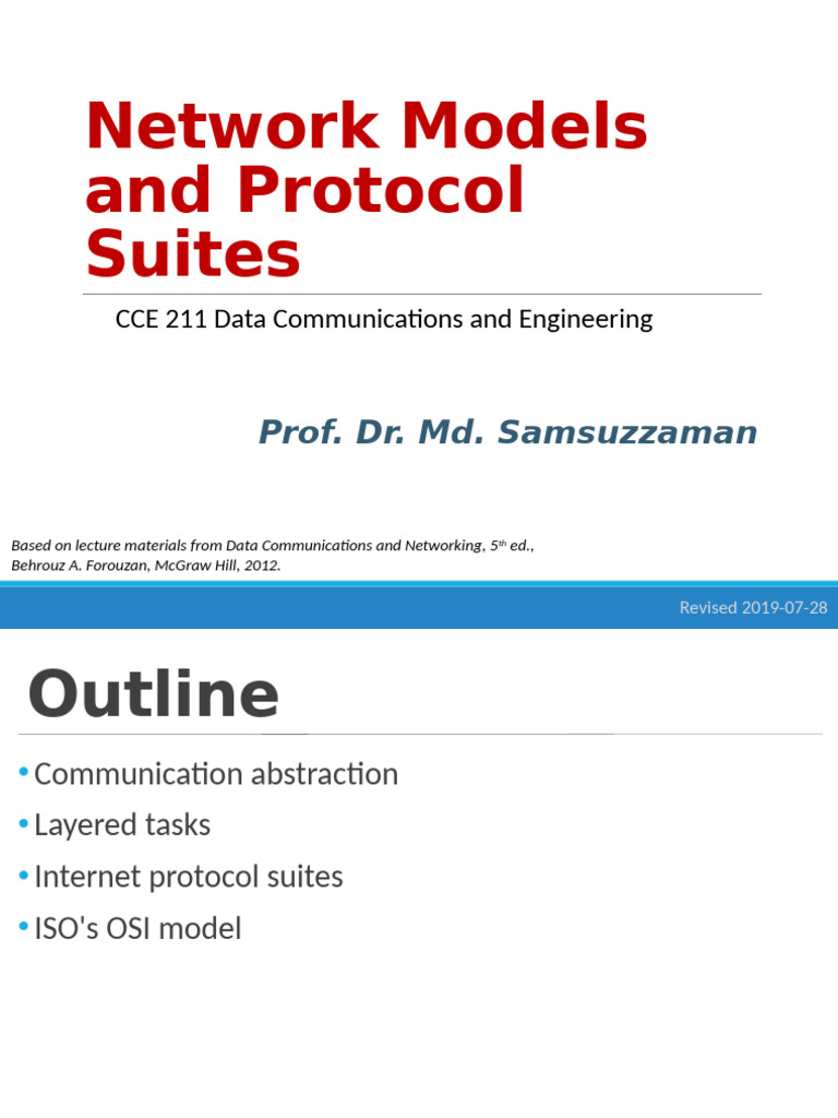 Chapter-02 Network Models and Protocol Suites (2) | PDF | Osi Model ...