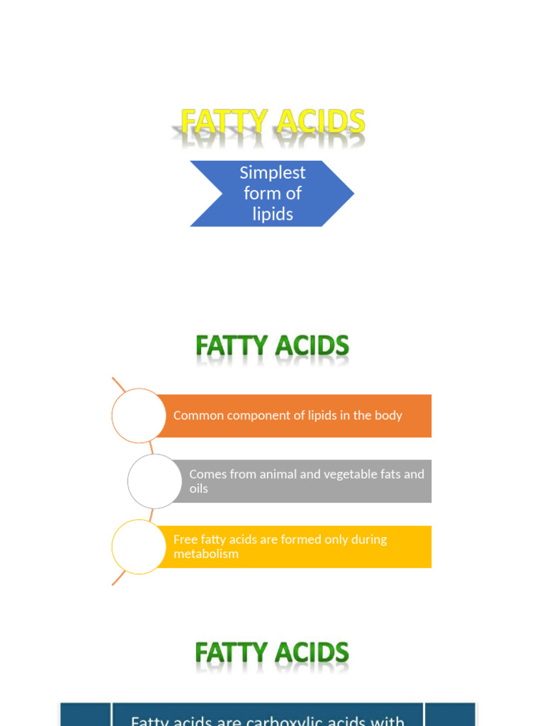 Fatty Acids | PDF | Fatty Acid | Lipid