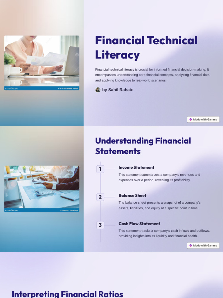 Financial Technical Literacy | PDF | Investing | Balance Sheet