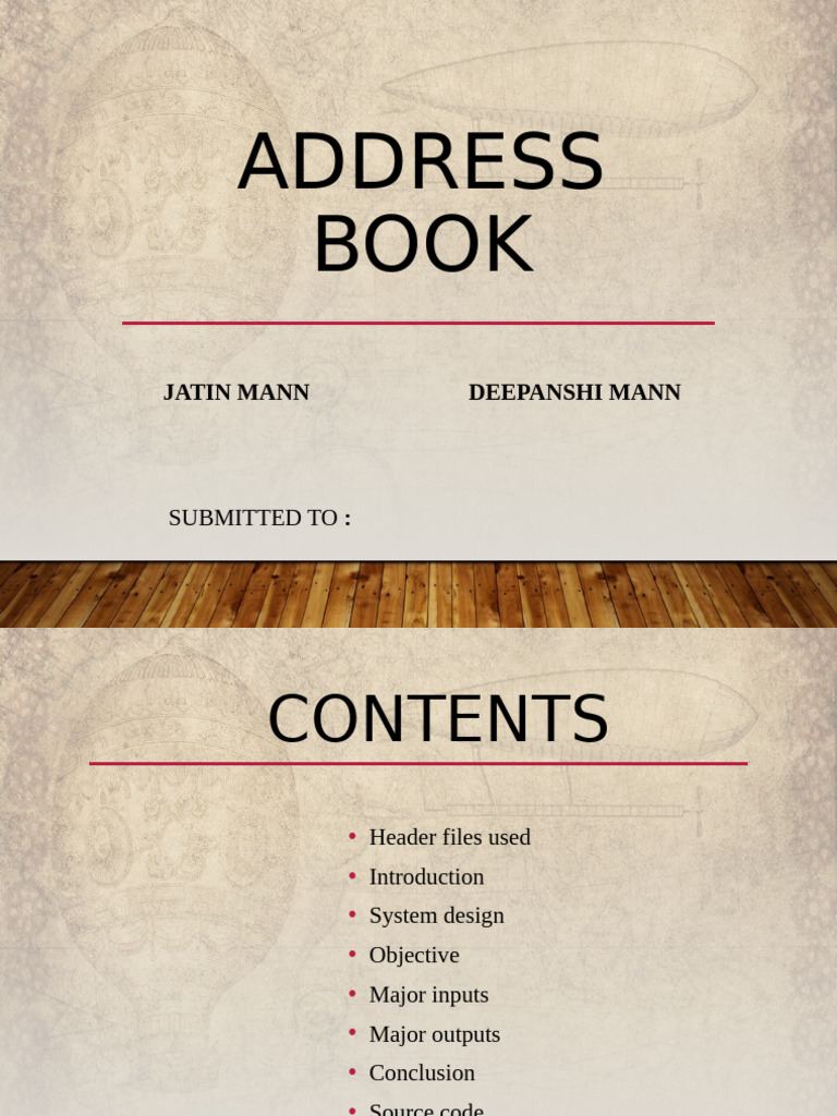 Address Book | PDF