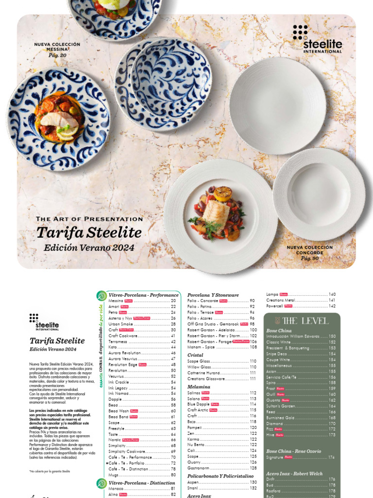 Steelite Catalogo Profesional 2024 | PDF | Residuos