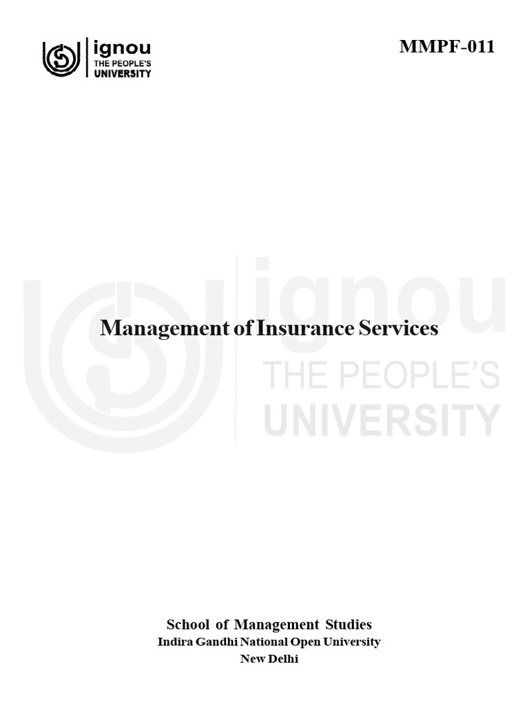 MMPF-011 Management of Insurance | PDF | Insurance | Life Insurance