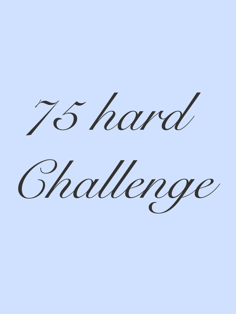75 Hard Challenge | PDF