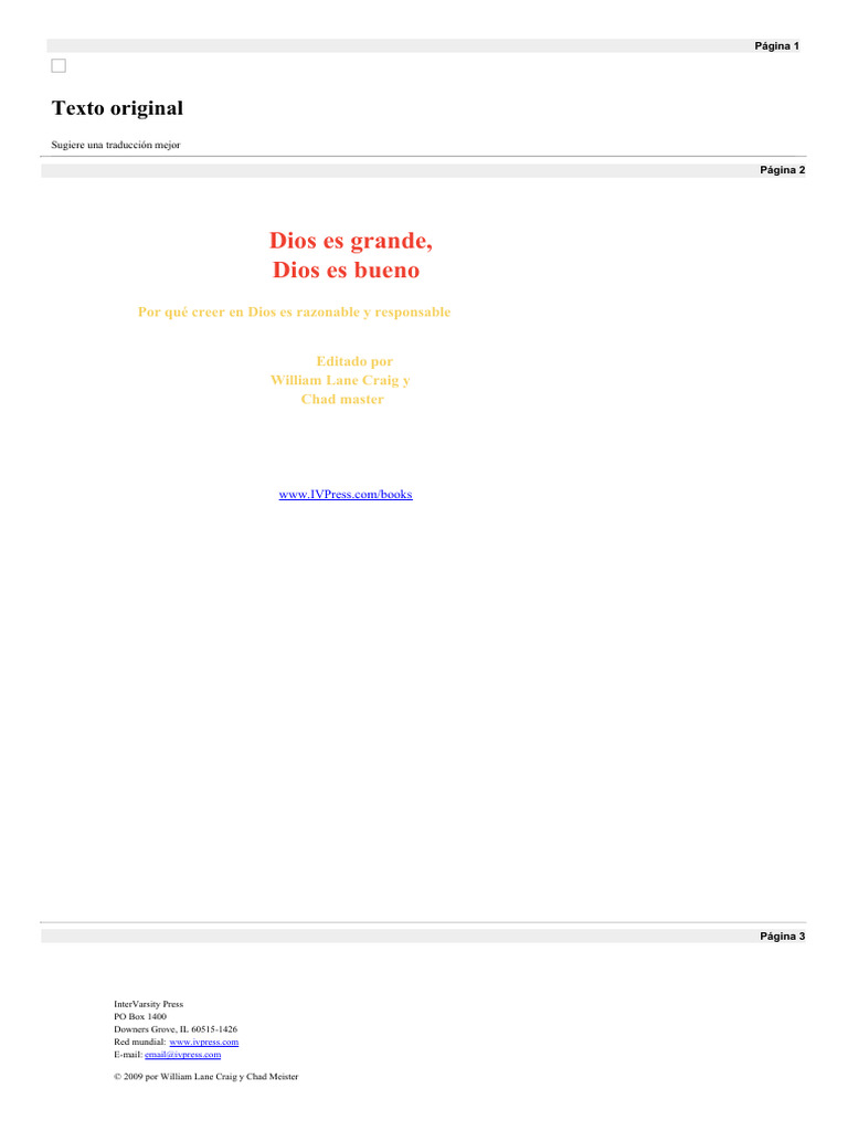 24 Dios Es Grande, Dios Es Bueno - Por Qué Creer en Dios Es Razonable y Responsable | PDF ...