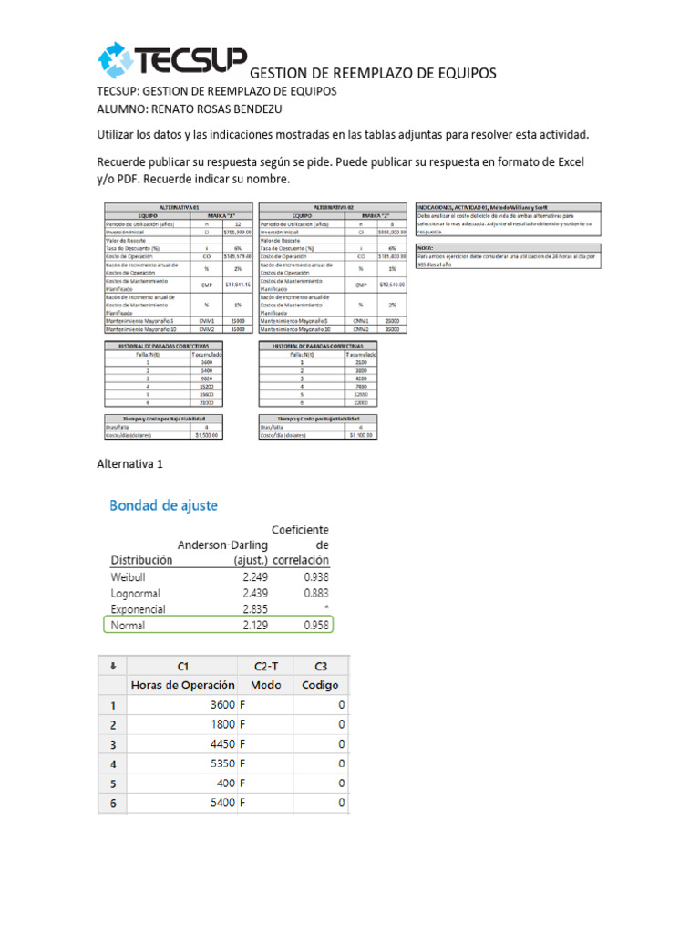 Análisis de Reemplazo de Equipos | PDF