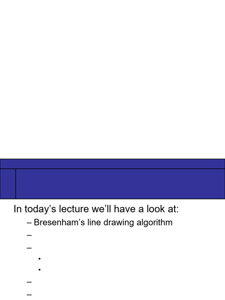 Computer Graphics Bresenham Line Drawing Algorithm Circle Drawing Pdf Computer Graphics