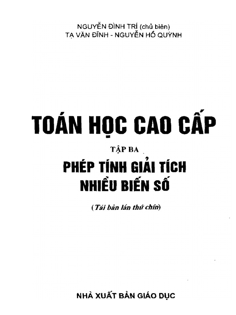 Toan Cao Cap Tap 3 | PDF
