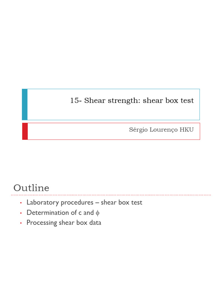 15 - Shear strength_ shear box | PDF | Continuum Mechanics ...
