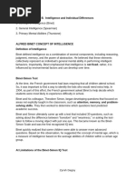 Binet's Intelligence Concept Explained | PDF | Intelligence Quotient ...