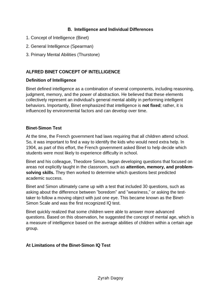 b(1). Intelligence and Individual Differences | PDF | Intelligence Quotient | Intelligence