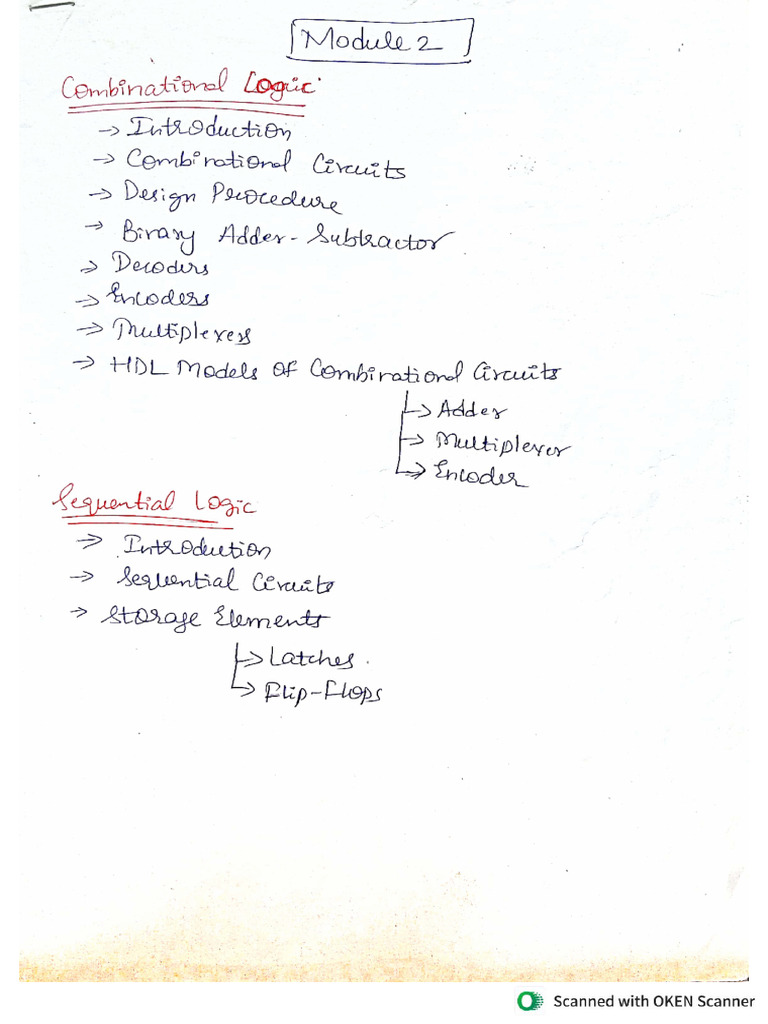 DD&CO Module 2 Combinational Circuit | PDF